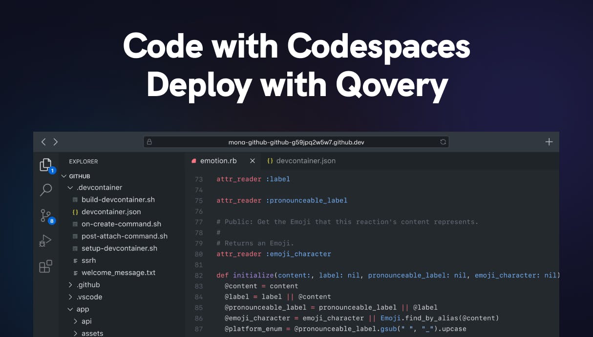 Code with Codespaces and deploy with Qovery